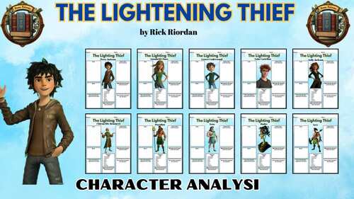 THE LIGHTENING THIEF by Rick Riordan - Character Analysis Worksheets