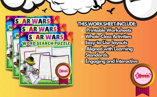 Star War Day Word Search Puzzles Activities 2nd,3rd,4th,5th,6th,7th,8th ...