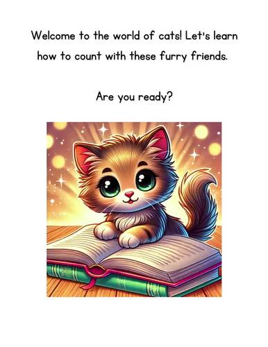 Counting Cats 1–10 | Kindergarten Math Counting Book & Worksheet