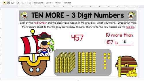 10 More 10 Less 3-Digit Numbers for Seesaw™ & Google Slides™ | TPT