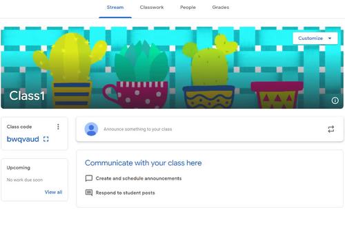 Animated Google Classroom Headers (Cacti) Banners - Distance Learning