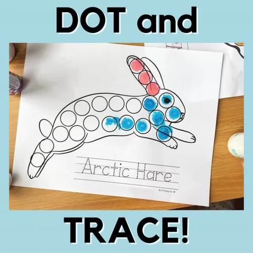 Arctic Animals Dot Marker Printable - Arctic Animals Tracing & Coloring ...
