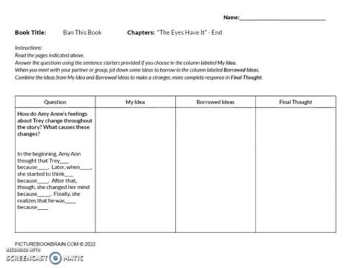 Ban This Book Novel Study and Google Activities by Picture Book Brain