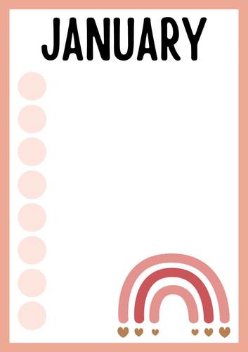 Classroom Birthday Charts → Printable BOHO Class Decor | TPT