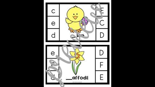 Easter Alphabet Letter Recognition and Beginning Sounds Clip Cards