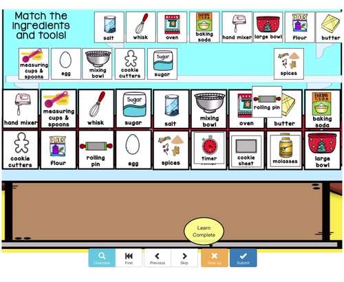 Visual Recipe BOOM Cards™ | MAKING GINGERBREAD COOKIES | Speech Therapy