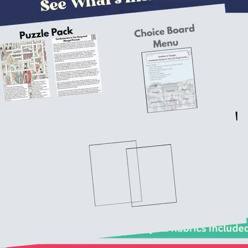 Confucianism in Song & Mongol Periods Bundle: Puzzles, Trivia Game ...
