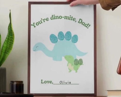 Dino-mite Dad Fingerprint Craft Kit - Father's Day Gift (Digital Download)