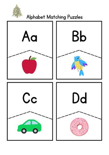 Alphabet Matching Puzzles A–Z | Letter Match | Phonics | Literacy Centers