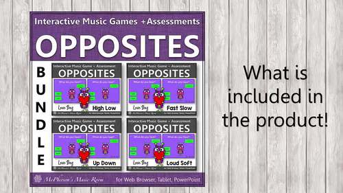 Valentine's Day Music Opposites Interactive Music Games & Assessments ...