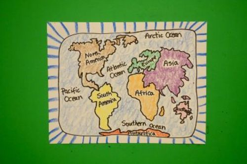 how to draw easy world map