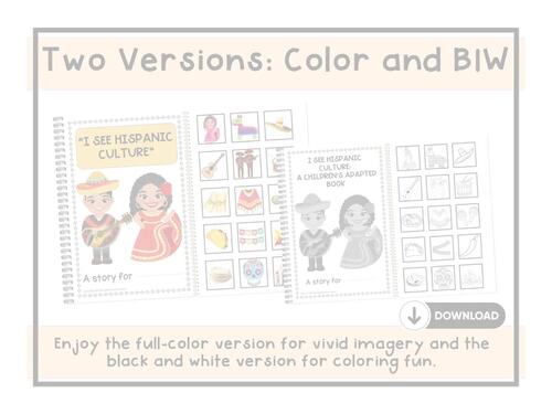 I See Hispanic Culture Interactive Adapted Book (Autism-Special ...
