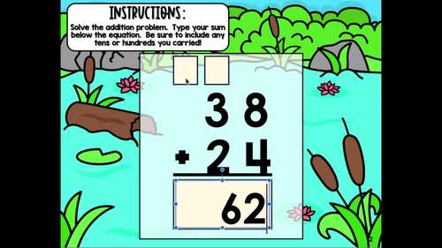 2nd Grade 2 Digit Addition with Regrouping for Google Slides | TpT