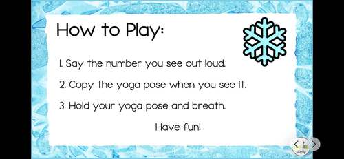 Subitize Stretch Winter Subitizing Math Yoga Brain Breaks (Numbers to 10)