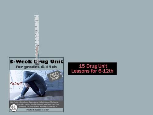 Drug Lessons: A TPT #1 Best-Selling High School Teen Health Unit