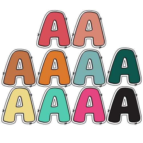 Bulletin board letters fall | Doodle Alphabet | Letters and Number