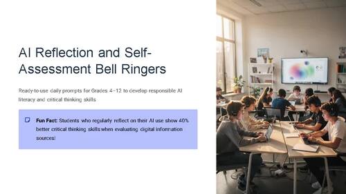AI Reflection And Self Assessment Bell Ringers Set Bell Ringers Bell ...