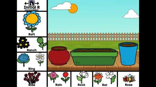 Build a Flower Pot BOOM Cards™ Initial R, R Blends, Vocalic R Sounds ...