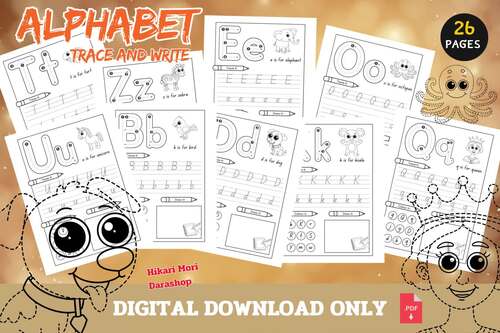 Alphabet Tracing and Writing Practice | Printable A-Z Handwriting ...