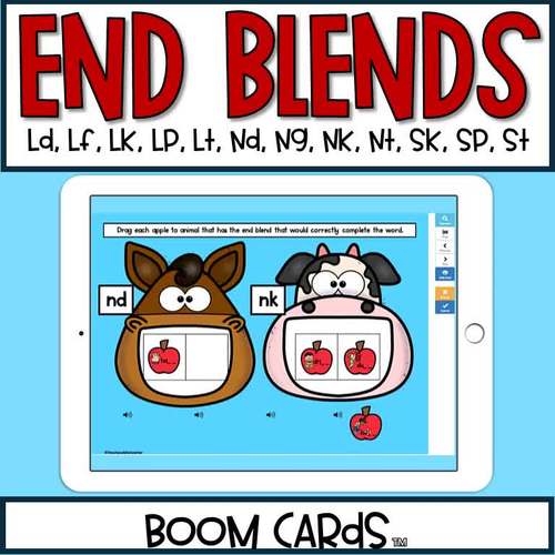 Ending Blends | Ending Sounds | BOOM Cards™ Phonics by The Chocolate ...