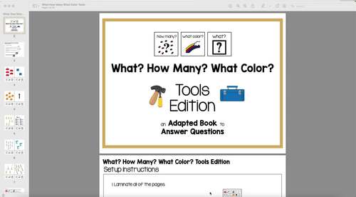 How Many? What Color? What? Adapted Book {TOOLS} by The Autism Helper