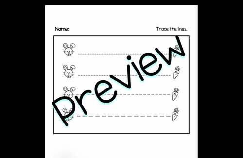 Trace the Lines Easter Themed by Sister Prints | TPT