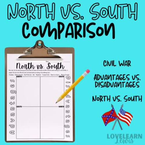 Civil War/Antebellum North vs. South Advantages & Disadvantages ...