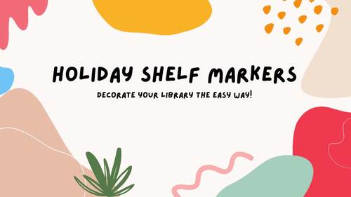 Seasonal Book Talkers Library Shelf Display Signs Reading ...