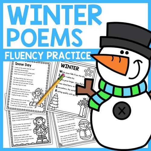 Winter Poems | Reading Fluency Centers for Winter | Cute Snow Day ...