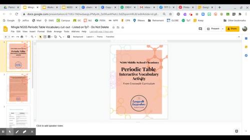 Middle School Periodic Table Vocabulary Word Wall Bundle | TPT