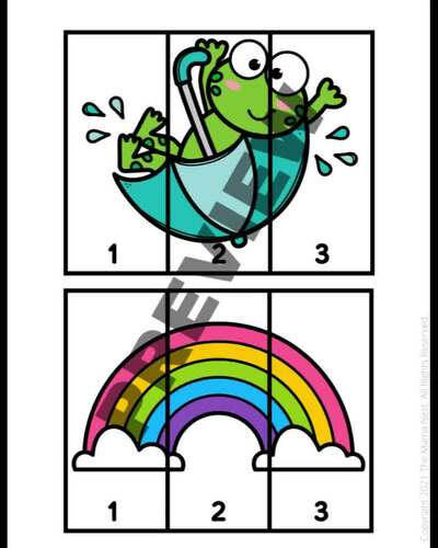 Spring Number Order Puzzles for Toddlers, Preschool, Pre-K, Kindergarten