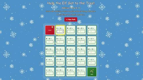 Help the Elf... Digital Math Game | K-1 Bundle Addition Subtraction 0 ...
