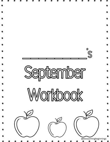 September Activities Workbook by Blossoming Beginnings | TPT