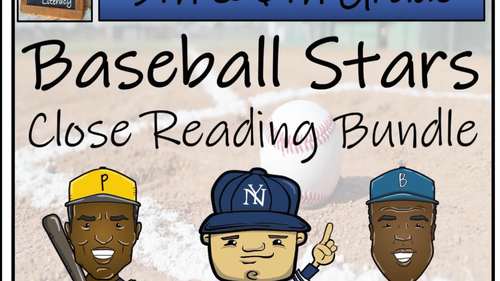 Great Baseball Players Close Reading Comprehension Bundle 5th Grade ...