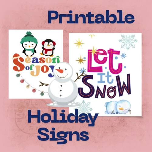 Winter Door Decorations| Bulletin Board Signs| Christmas Door Decorations