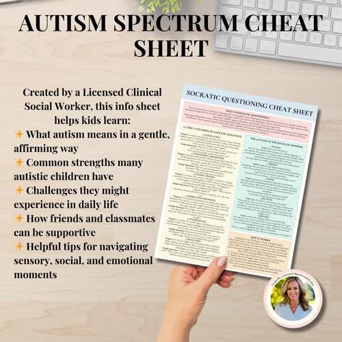 Kid's Autism Info Sheet For Therapist, Parents, School Counselors ...
