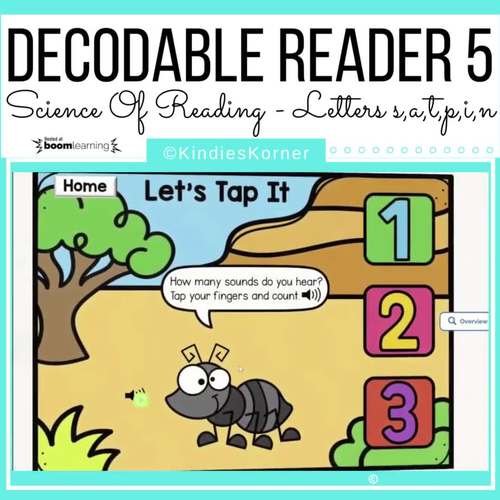 Decodable Readers Kindergarten Science of Reading SoR Boom Cards 5