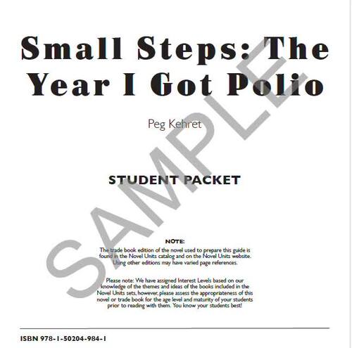 Small Steps: The Year I Got Polio Novel Units® Student Packet Novel Study