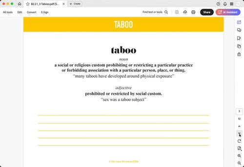 ESL Upper Intermediate Lesson: Practise Talking about Taboos in Society