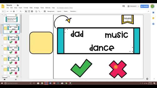 Parts Of Speech NOUNS for Google Classroom | Distance Learning | TPT