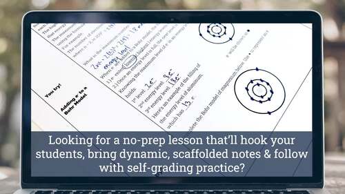 Bohr Model editable notes lesson Google slides PPT HW/Quiz atomic by ...