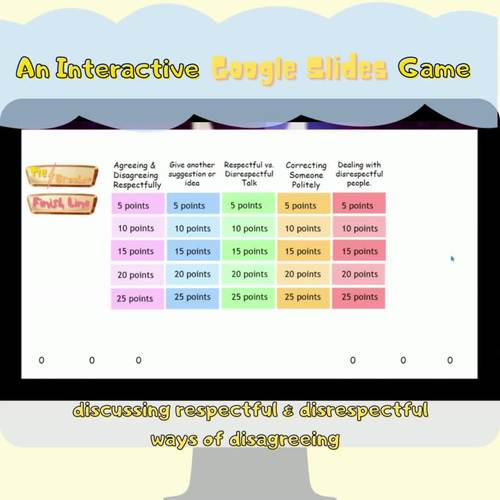 Classroom FEUD: Disagreeing Politely & Respectfully| Fun Google Slides Game