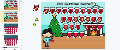 Digital Hidden Object Literacy Game- Christmas Distance Learning