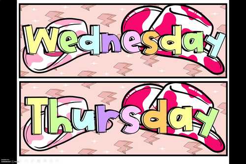 90's Western Disco Flip Calendar by Julia's Colorful Classroom | TPT