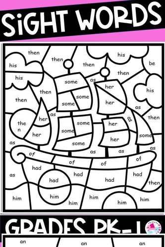 THANKSGIVING TURKEY COLOR BY CODE SIGHT WORDS PREPRIMER PRIMER 1ST ...