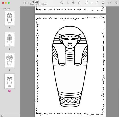 canopic jar coloring pages