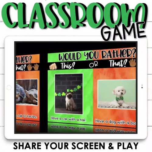 St. Patrick's Day Would you Rather? This or That? Virtual Classroom Games