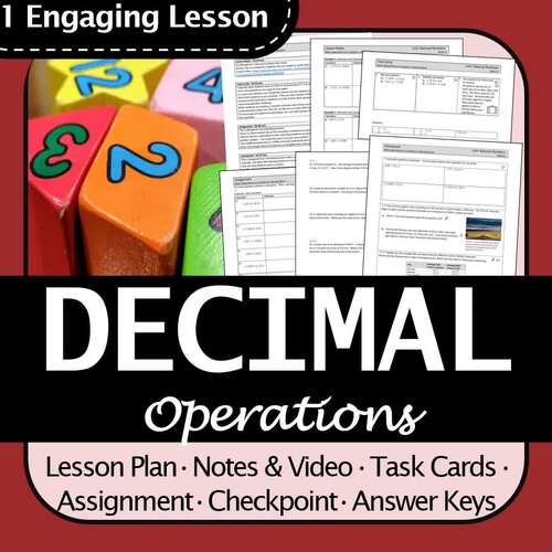 Decimal Operations Lesson Pack | mental math strategies & word problems