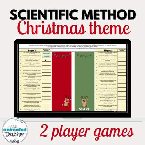 Science Christmas Activity Scientific Method 2-player racing game bundle