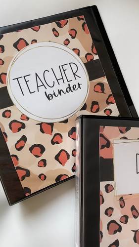Modern Leopard Classroom Decor: EDITABLE BINDER COVERS by Learning with ...